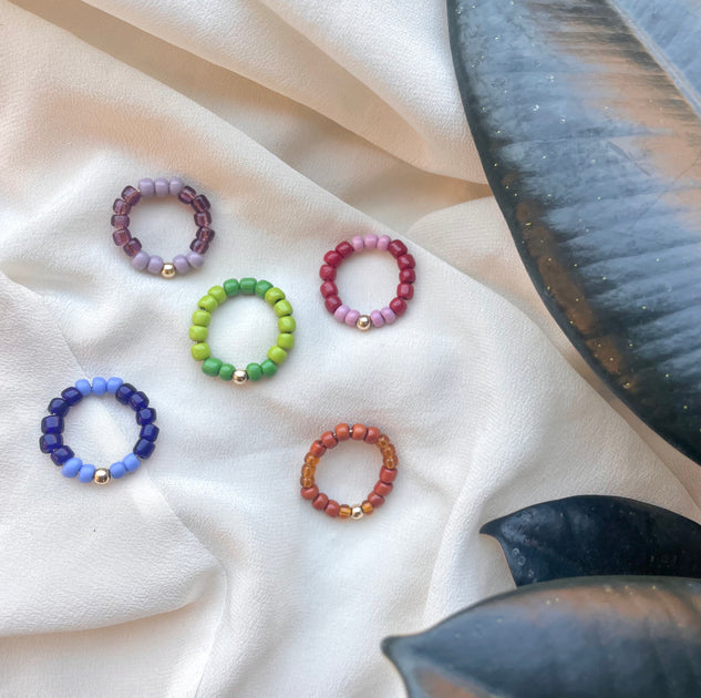 two-tone beaded ring – Three Sisters by Emma