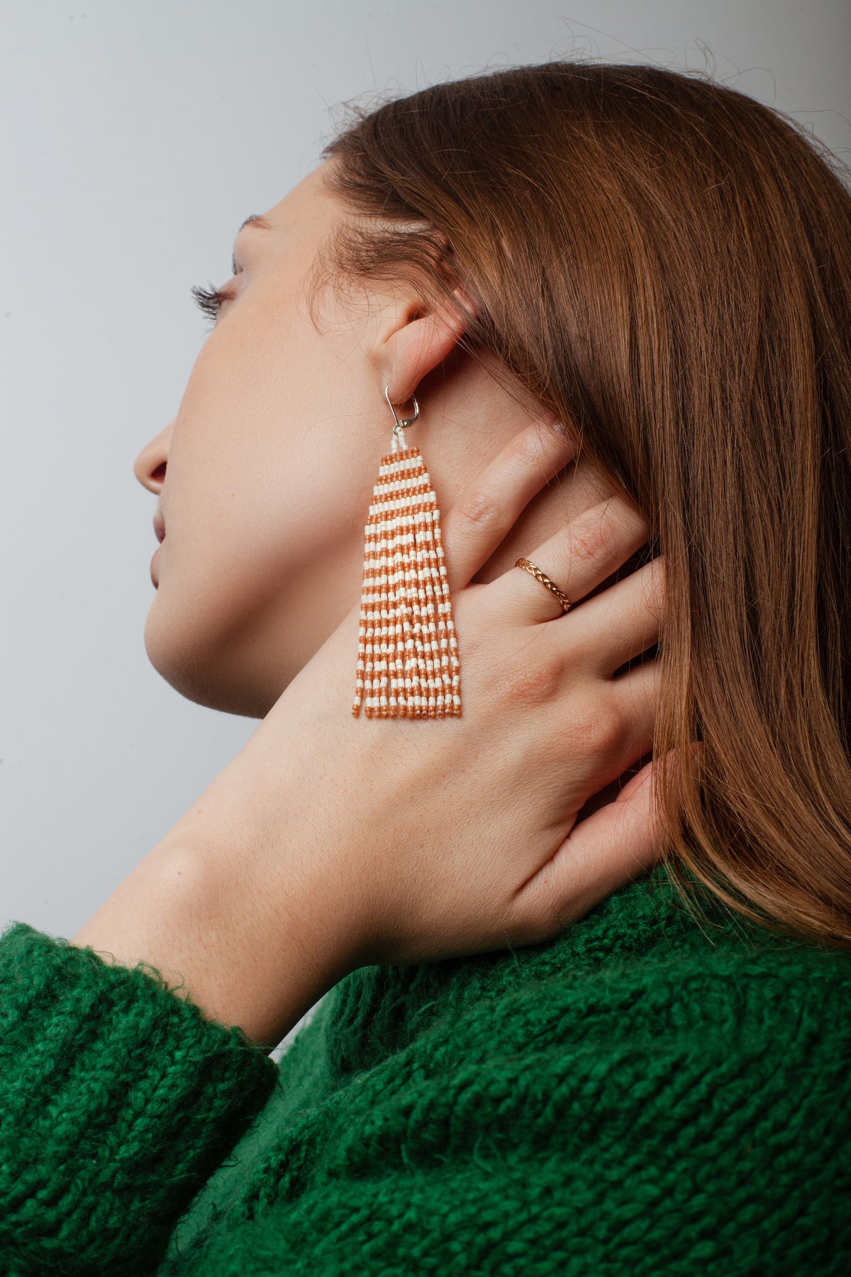 Classic Beaded Danglers – Three Sisters by Emma