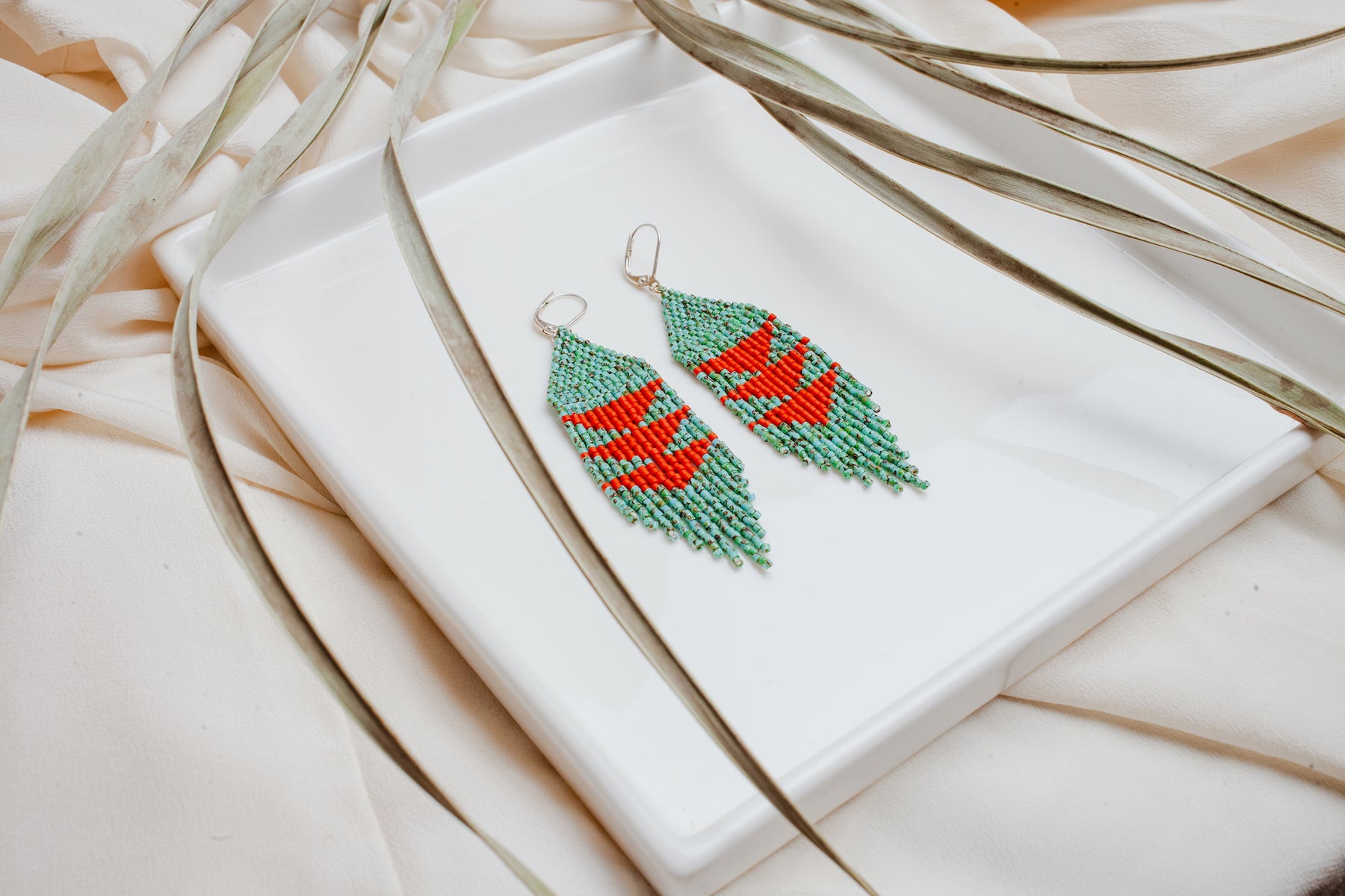 Classic Beaded Danglers – Three Sisters by Emma