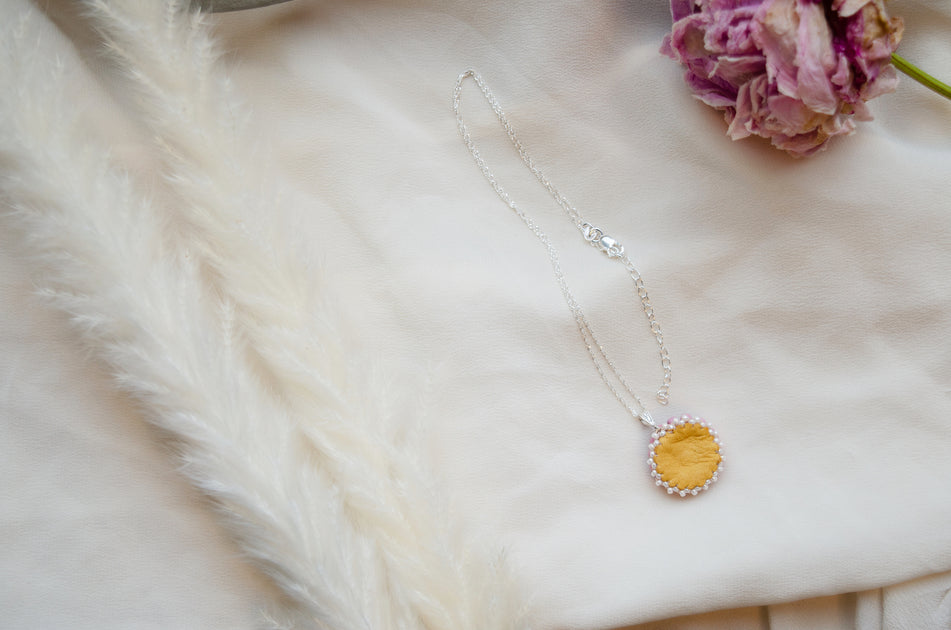 honeysuckle cheyenne pink fleur pendant recycled sterling silver neckl ...